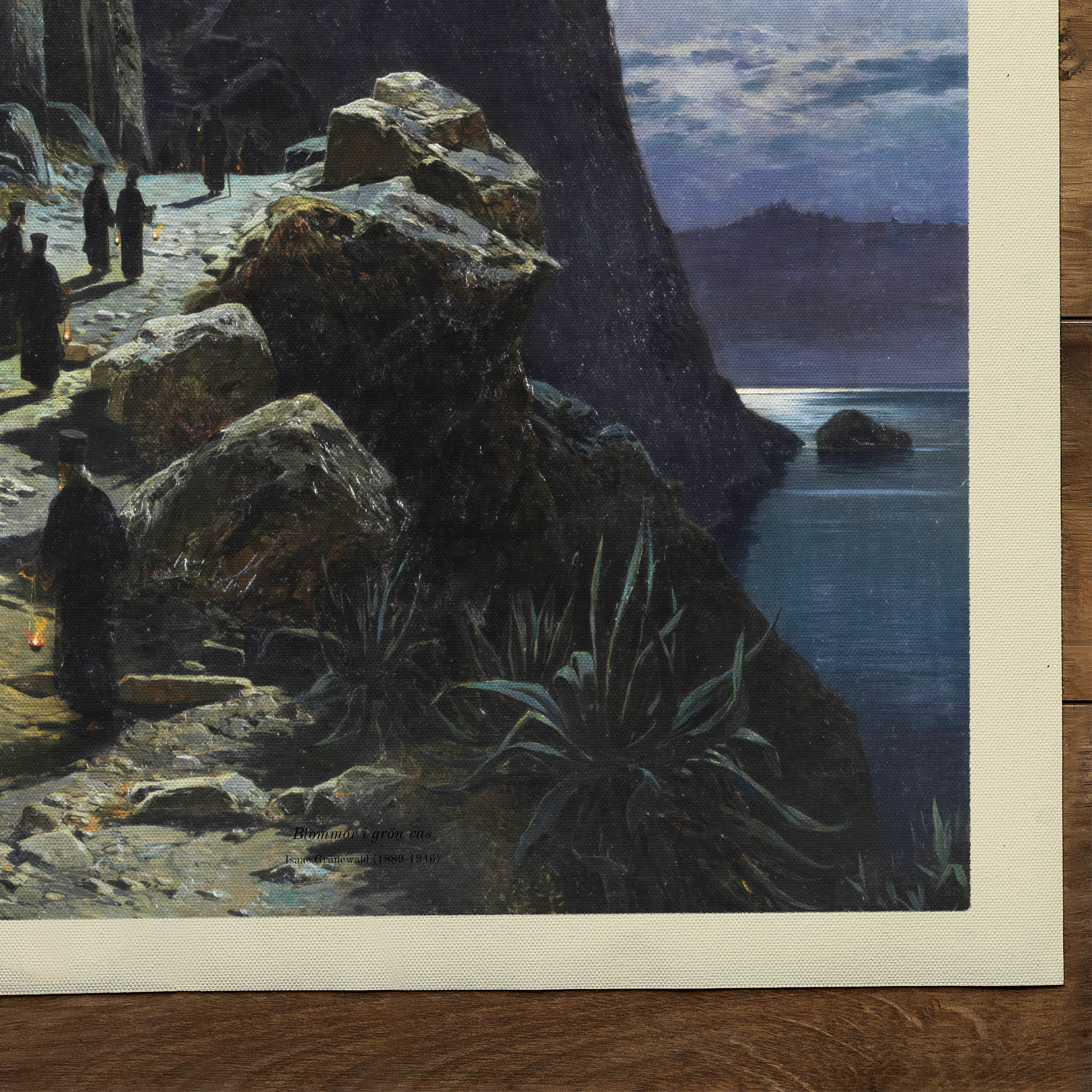 Gang der Mönche zum Bergkloster Athos (1905) van Hermann David Salomon ...