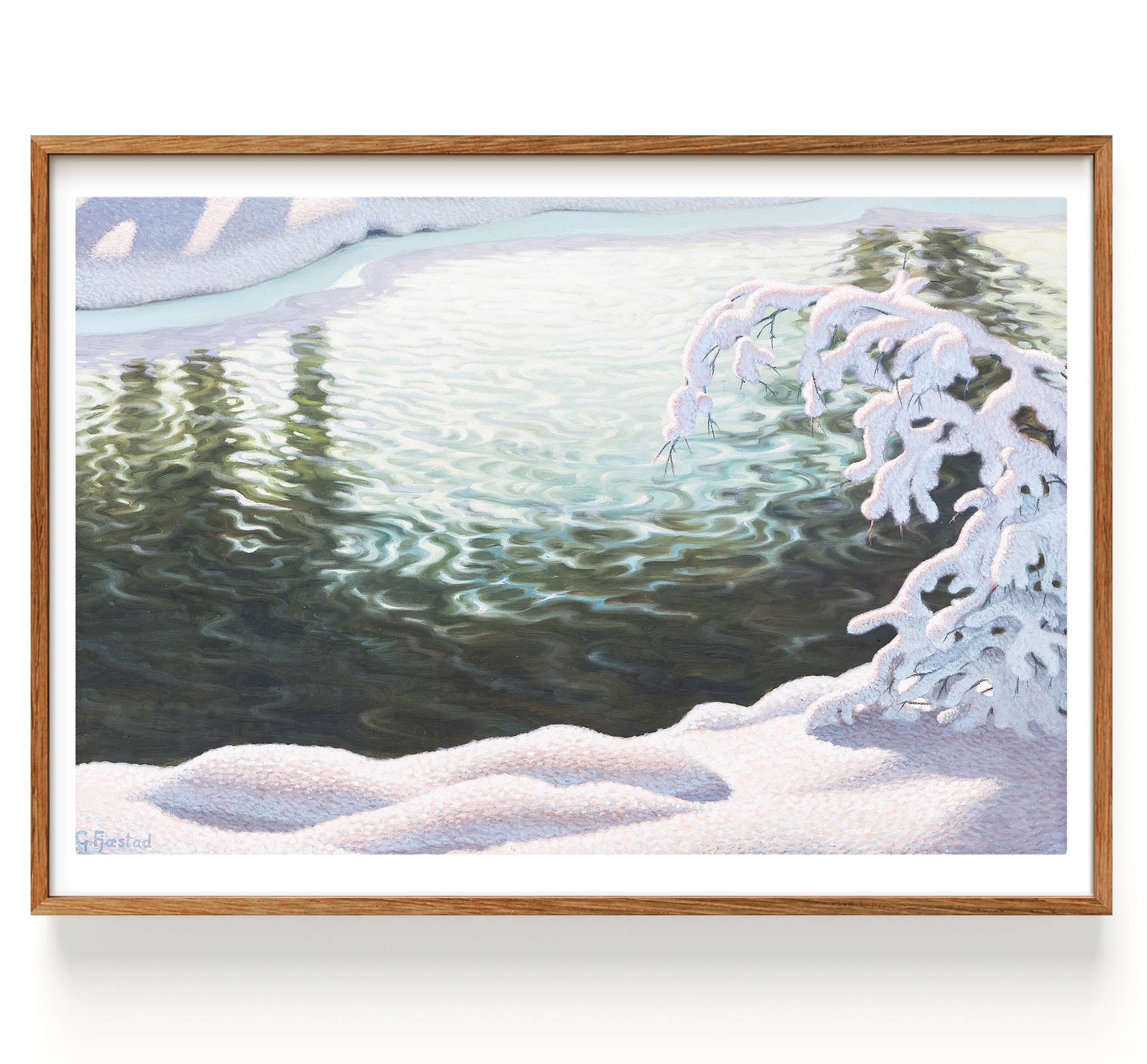 Vinterbäck (1868-1948) van Gustaf Fjaestad Fine Art Print, Kunstdruck ...